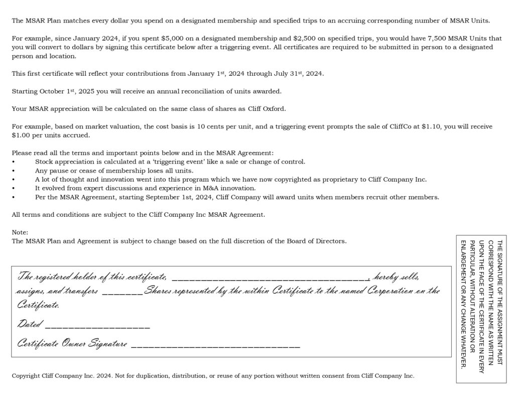 MSAR - CliffCo